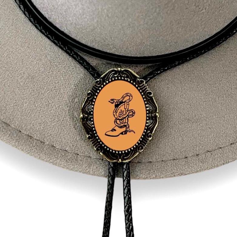 Bolo Tie - Orange Southwestern Snake in a Cowboy Boot – The Bold Bow Tie