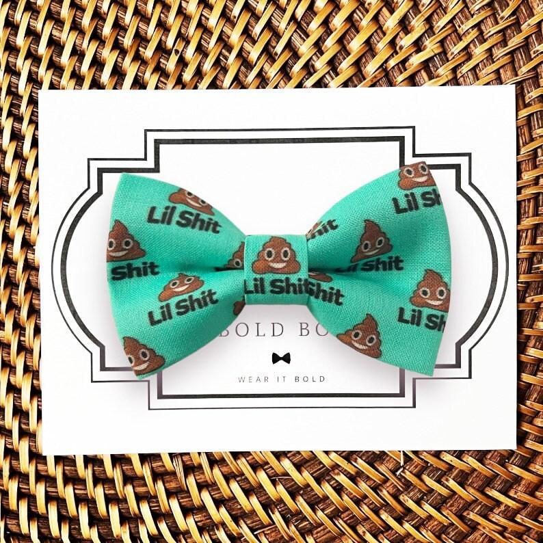 Green Poop Emoji Bow for Dog Collar and Cat Collar – The Bold Bow Tie